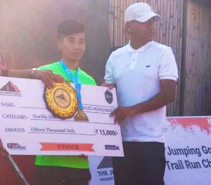 Nimsang Limboo wins Jumping Gorilla Mountain Trail Run - Sikkimexpress